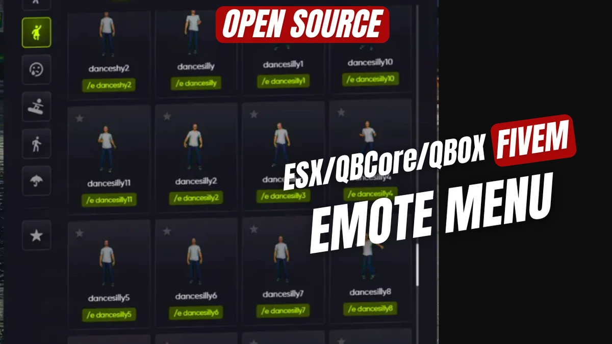 Emote Menu FiveM | Open Source (ESX/QBCore/QBOX) | FiveM Mod Store